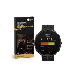 Protectorking Schutzfolie 2x 9H Hartglas für Polar Vantage M2 Smart Watch Displayschutz Panzerfo