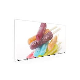 Primedeco Garderobenpaneel Magnetwand und Memoboard aus Glas Eis gestapelt