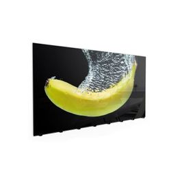 Primedeco Garderobenpaneel Magnetwand und Memoboard aus Glas Banane im Wasser