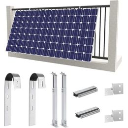 GLIESE Verstellbar Aluminium Balkon Montage Set Solarmodul-Halterung