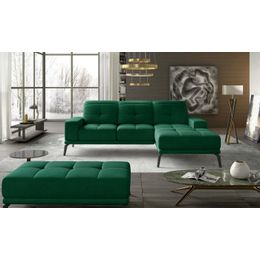 JVmoebel Ecksofa, Grüne L-förmige Couch