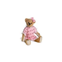 HERMANN TEDDY ORIGINAL Teddy Hermann® Dekofigur Teddybär Evelyn 16 cm mit pinkem Kleid und pinker Schleife