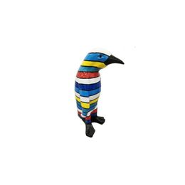 JVmoebel Dekofigur pinguin figur abstrakte figuren statuen moderne bunt bemalt neu 40cm
