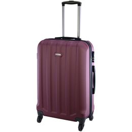 Cahoon Hartschalen-Trolley Hartschalenkoffer Trolley 4-Rollen Koffer Reisekoffer / L 65 Liter