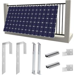 GLIESE Verstellbar Aluminium Balkon Montage Set Solarmodul-Halterung