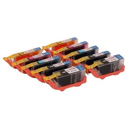 Colori Tintenpatrone (Kompatibles Set 10x Patrone für Canon PGI-525 CLI-526 Pixma IP-4850