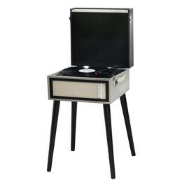 Denver VPL-150BT freistehender Retro Schallplattenspieler mit Bluetooth Plattenspieler (Riemenantrieb