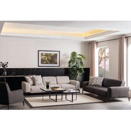 JVmoebel Sofa, Wohnzimmer Sofagarnitur 4 3 1 Sitzer Garnitur Stoff Sofa Sessel Luxus