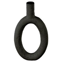 Present Time Skulptur Vase Ring Oval High Polyresin Black (16