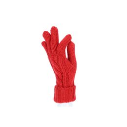 halsüberkopf Accessoires Strickhandschuhe Stickhandschuh mit Zopfmuster mit Woll- und Alpaka-Anteil