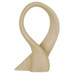 Present Time Skulptur Statue Abstract Art Bow Polyresin Sand Brown (14