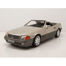 Norev Modellauto Mercedes 500 SL R129 Cabrio 1989 rauch silber Modellauto 1:18 Norev