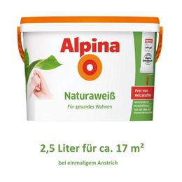 Alpina Wand- und Deckenfarbe Natura Weiss Wandfarbe Weiß 2