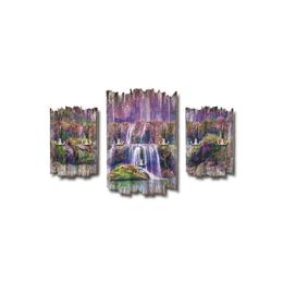 Kreative Feder Wandgarderobe Lila Wasserfall