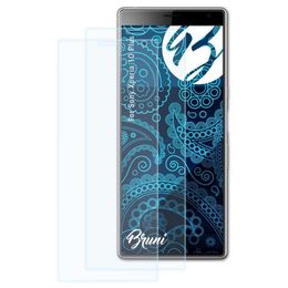 Bruni Schutzfolie Glasklare Displayschutzfolie für Xperia 10 Plus