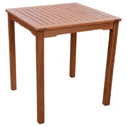 etc-shop Gartentisch, Garten Tisch Außen geölt Massiv Holz Eukalyptus Veranda braun FSC