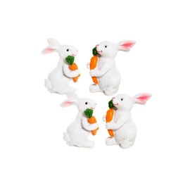 Logbuch-Verlag Geschenkbox 4 Mini Hasen mit Karotte weiß orange 3