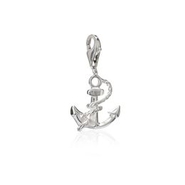 NKlaus Charm-Einhänger Damen Charm-Anhänger Anker 925 Silber 17x14mm für