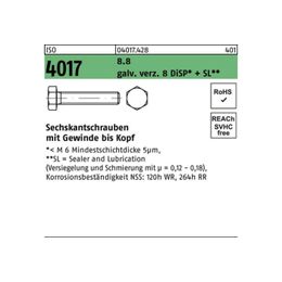 Bufab Sechskantschraube 100er Pack Sechskantschraube ISO 4017 VG M24x 75 8.8 galv.verz. 8 DiSP