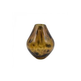 mitienda Dekovase Vase aus mundgeblasenem Glas Leopard 15cm