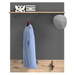 xonox.home Garderobenpaneel Mason (Garderobe Basalt grau und Eiche