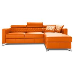 JVmoebel Ecksofa, Eсksofa Bettfunktion L-Form Couch Design Polster Textil 100%