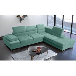 JVmoebel Ecksofa, Ecksofa Polsterung Couch Textil Wohnzimmer L-Form Modern gelb