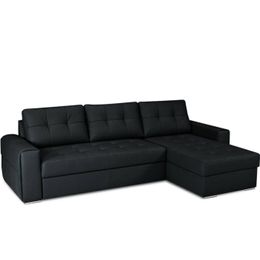 Konsimo Ecksofa NEVIS Ledersofa 4 Personen