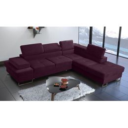 JVmoebel Ecksofa, Ecksofa Polsterung Couch Textil Wohnzimmer L-Form Modern gelb