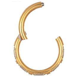 Karisma Piercing-Set Karisma Titan G23 Hinged Segmentring Charnier/Conch Septum Clicker Ring Piercing Ohrring Zirkonia Edged Kristallrand Stärke 1