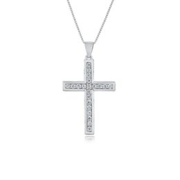 DANIEL CLIFFORD Kreuzkette 'Camille' Damen Halskette Silber 925 mit Anhänger Kreuz (inkl. Verpackung)