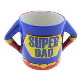 Hebgen Trading Tasse Becher "Super Dad" aus Steingut 500ml