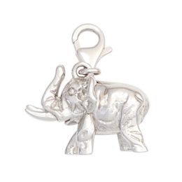 Schmuck Krone Kettenanhänger Anhänger Einhänger Charm Elefant aus 925 Echt Silber Silberanhänger Damen