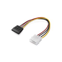 conecto 15 cm Adapter-Kabel 4-pin Molex auf 15-pin SATA-Stecker schwarz Computer-Kabel