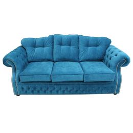 JVmoebel Sofa Blauer Chesterfield Polster Sofa luxus Wohnzimmermöbel Design
