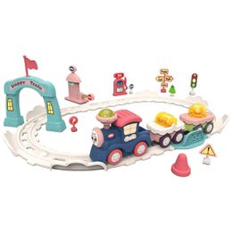 Diakakis Spielzeug-Eisenbahn Zug Spielzeug Dampflok Waggons Schiene Licht Sound