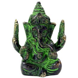 Guru-Shop Dekofigur Messingfigur Ganesha Statue 6 cm