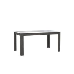 Newroom Esstisch Minou, Esstisch Betonoptik und Weiß Hochglanz Modern Ausziehbar Tisch