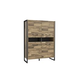 Newroom Highboard Carmen, Highboard Stabeiche und Betonoptik Modern Kommode Sideboard