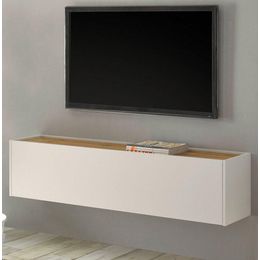 Furn.Design Lowboard Center (TV Board in weiß mit Wotan Eiche
