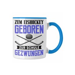 Trendation Tasse Eishockey Tasse Geschenk Eishockey-Spieler Kinder Geschenkideen Zum Ei