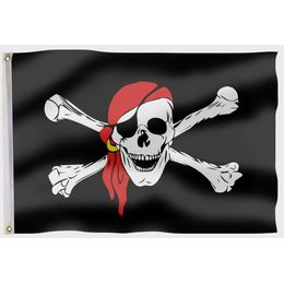 PHENO FLAGS Flagge Piraten Flagge 90 x 150 cm Piratenflagge Fahne Pirat (Hissflagge für Fahnenmast)
