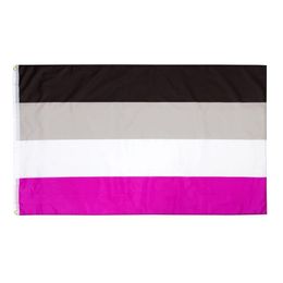 PHENO FLAGS Flagge Asexuelle Flagge Stolz LGBT 90x150cm Fahne Asexuellefahne (Hissflagge für Fahnenmast)