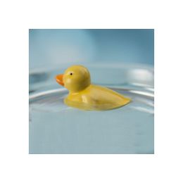 MARELIDA Tierfigur Teichdeko Ente Dekofigur schwimmend Porzellan gelb Dekoente L: 7cm (1 St)