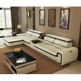 JVmoebel Ecksofa, Luxus Ledersofa Ecksofa L-form Polster Modern Relax Sitz Möbel