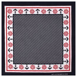 Goodman Design Bandana Kopftuch Halstuch Navy weiß Anker Steuerräder maritim