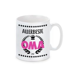 Herzbotschaft Tasse Kaffeebecher mit Motiv Allerbeste Oma