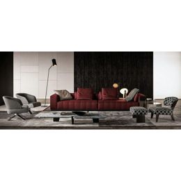 JVmoebel Wohnzimmer-Set, Big Sofa 2 Sitzer + Chaiselounge Luxus Leder Eckcouchen Eck Polster