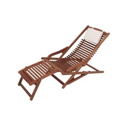 Gravidus Gartenliege VIP Lounger Gartenliege Liegestuhl Eukalyptus Holz