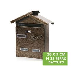 Meditrade GmbH Trade Shop Traesio - briefkasten aus lackiertem schmiedeeisen 28X35X9CM